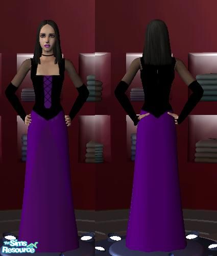 The Sims Resource - Danny Phantom -Sam- -adult- Dance Dress