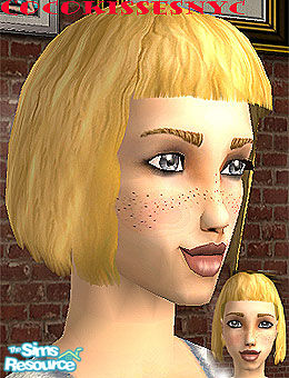 The Sims Resource - Wavy Blonde Bob Update