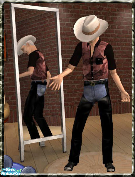 The Sims Resource | Black Leather Chaps