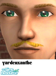 The Sims Resource - Thin Man 30s Mustache - Blonde