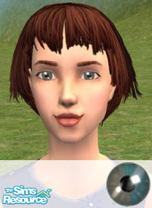 The Sims Resource - Bi-Color Eyes: Turquoise and Silver