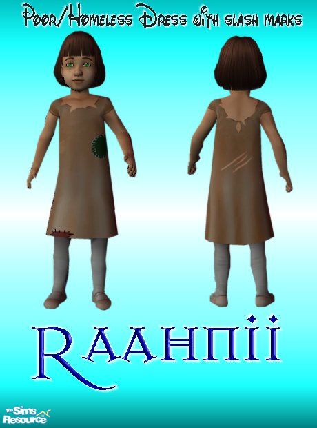 The Sims Resource - Poor/Homeless Dress