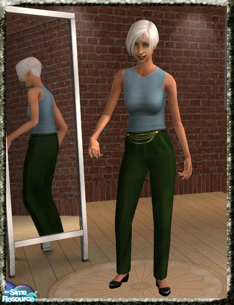 The Sims Resource - Green Dress Pant