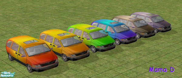 The Sims Resource | Mama D\'s Mini Van Recolors Set 1