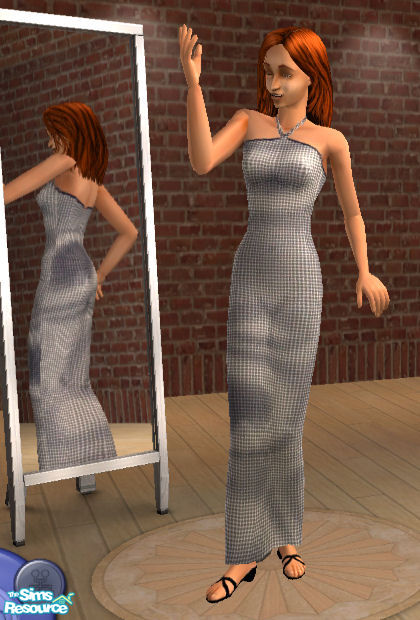 The Sims Resource | Silver Mesh Dress