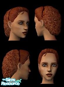 The Sims Resource - Red Curly Hair