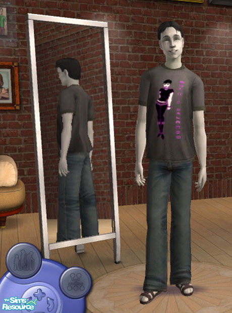 The Sims Resource - "Rivet Girl" Black Tee
