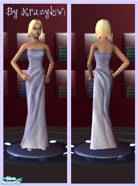 The Sims Resource | Blue Satin Prom