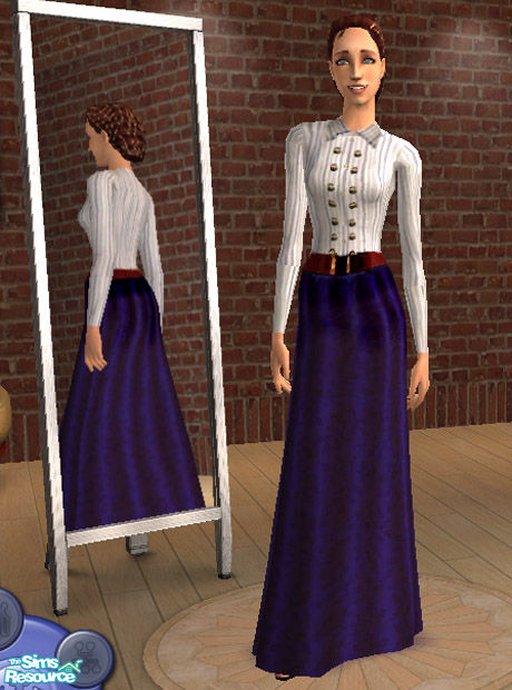 The Sims Resource | 1800's Style Pioneer Dress