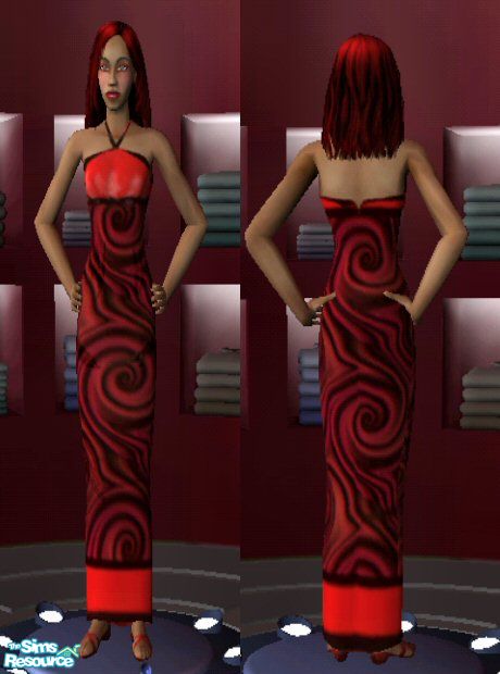 The Sims Resource | Red and Black formal