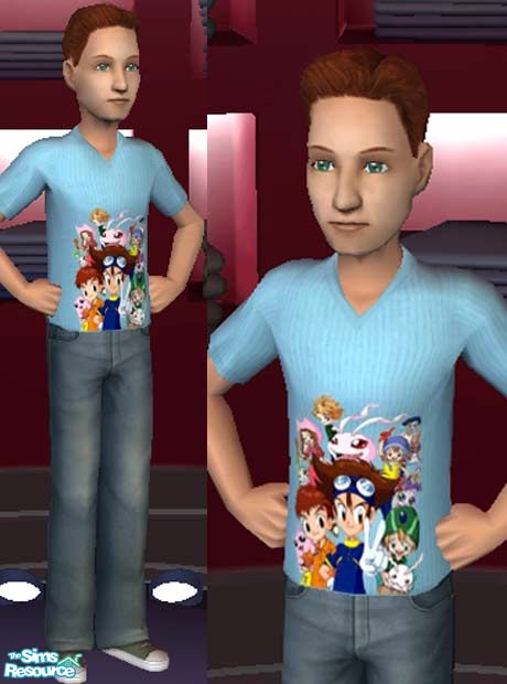 The Sims Resource - Boys Digimon Top