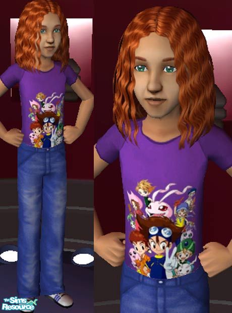 The Sims Resource | Girls Digimon Top