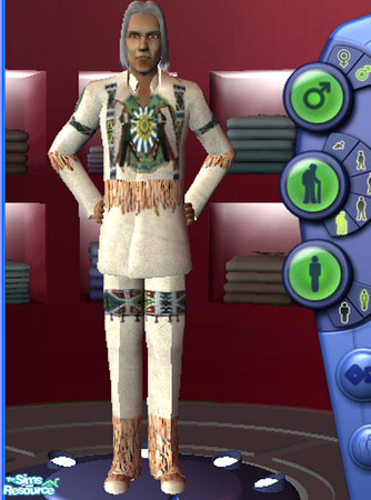 The Sims Resource - Elder Native American Male Formal