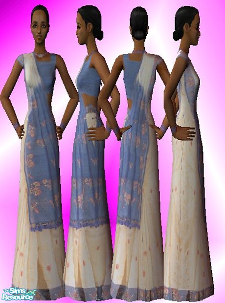 The Sims Resource | Beautiful India: adult Indian sari