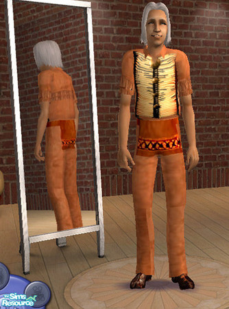 The Sims Resource | Elder Native American Shirt