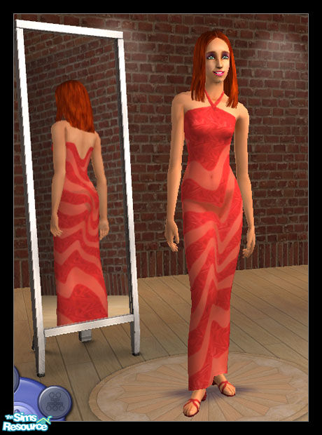 The Sims Resource - Red Long Dress