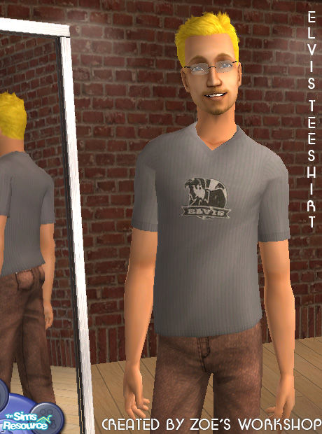 The Sims Resource | Elvis teeshirt