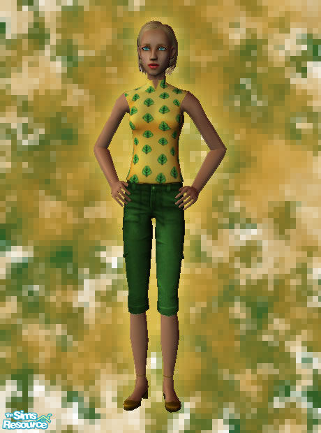 The Sims Resource | Yellow and green leafattire