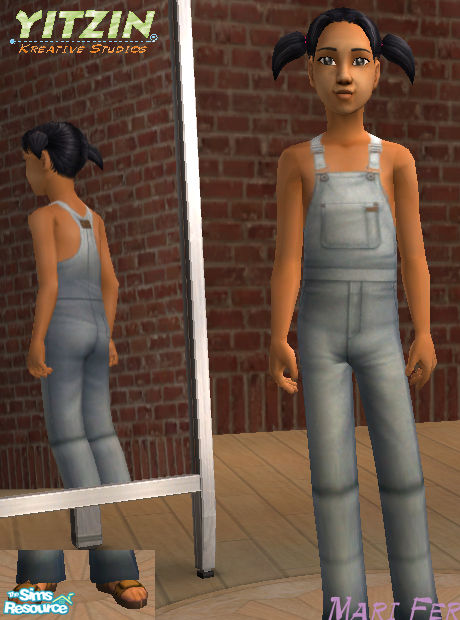 The Sims Resource | Denim overalls
