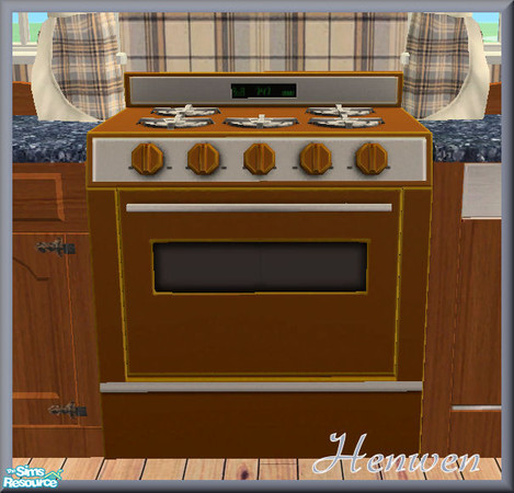 The Sims Resource - Stove Fire Em Up Walnut