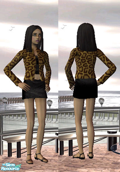 The Sims Resource | Faux Fur Jacket