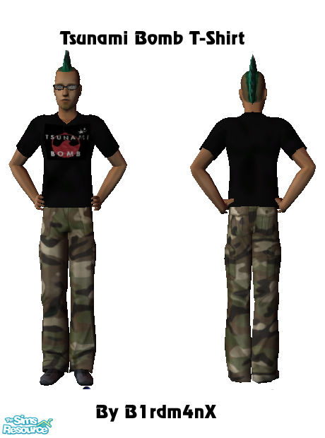 The Sims Resource | Tsunami Bomb T-shirt