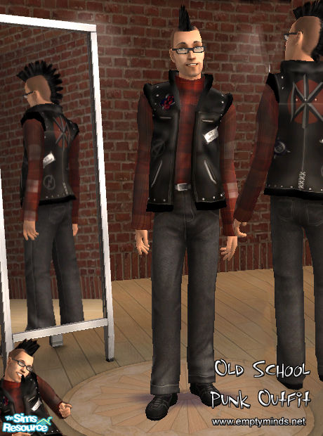 The Sims Resource | Old School Punk Outfit