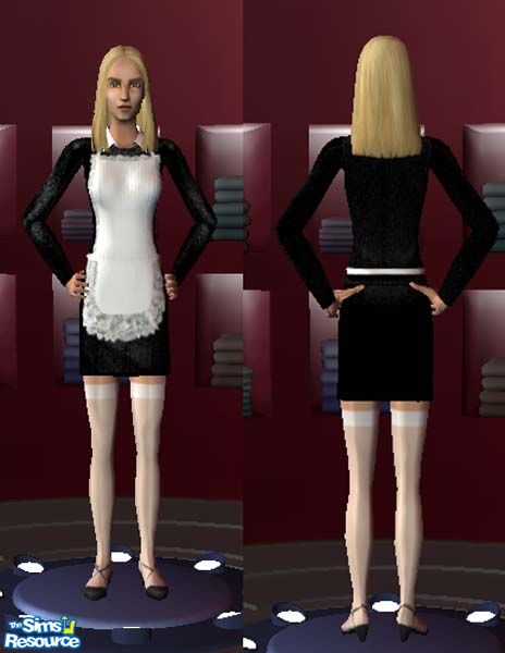 The Sims Resource | Traditional Maid Skirt