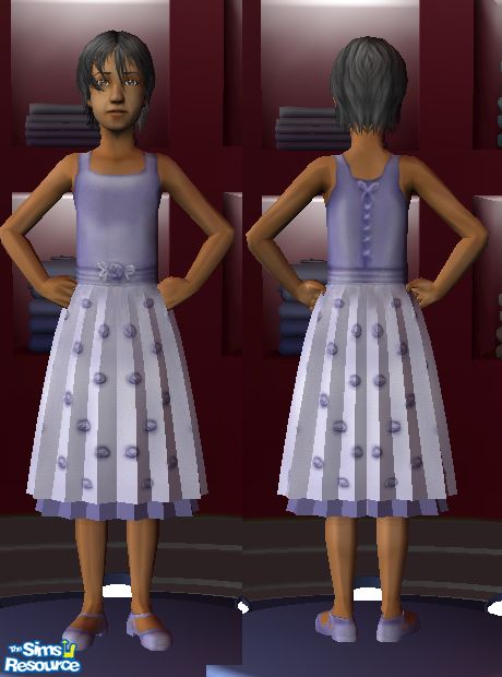 The Sims Resource | Lilac Floral Dress