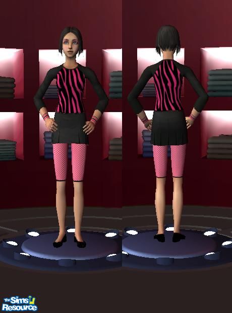 The Sims Resource | Pink Zebra Raglan