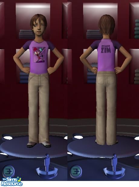 The Sims Resource | Invader Zim T-Shirt