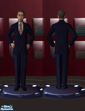 The Sims Resource | Navy Suit