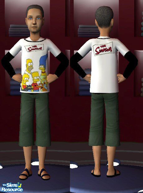 The Sims Resource | The Simpsons - Boy shirt