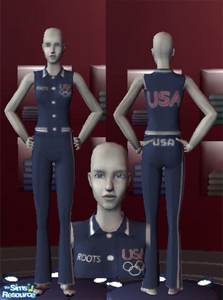 The Sims Resource | USA Olympic Parade Pants