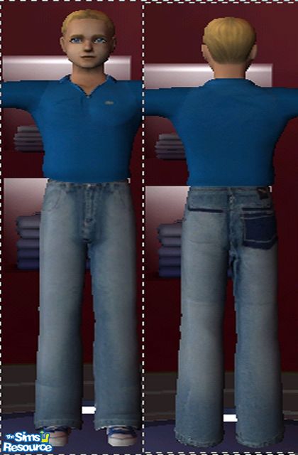 The Sims Resource | Alligator Blue shirt