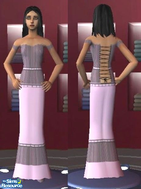 The Sims Resource | Pink dress for teen girls by Sabine