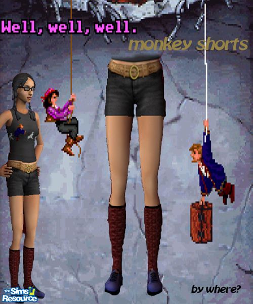 The Sims Resource - Monkey Shorts!