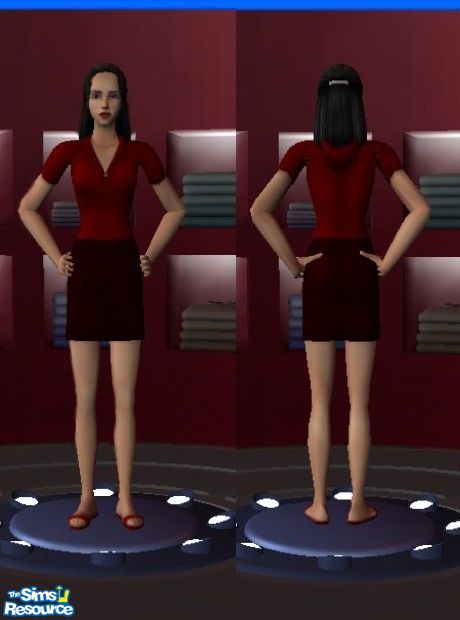 The Sims Resource | Red Skirt Set