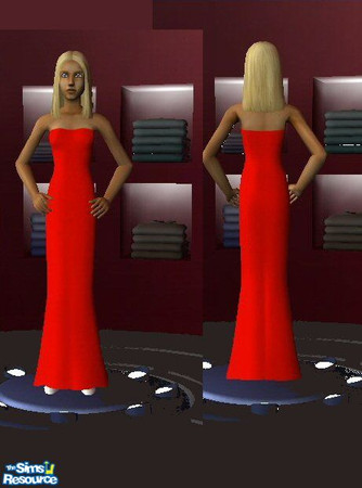 The Sims Resource - Red Formal Dress