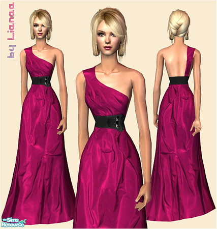 The Sims Resource | Designer Formal Wear by Lianaa - magenta