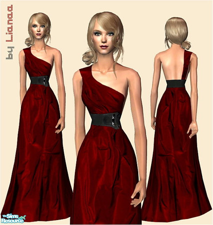 The Sims Resource | Designer Formal Wear by Lianaa - burgundy