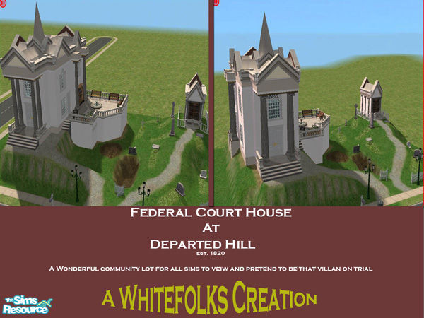 The Sims Resource | Court House at Departed Hill