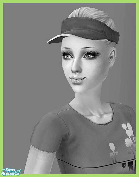 The Sims Resource | Visor Hat for Teen Females - MESH