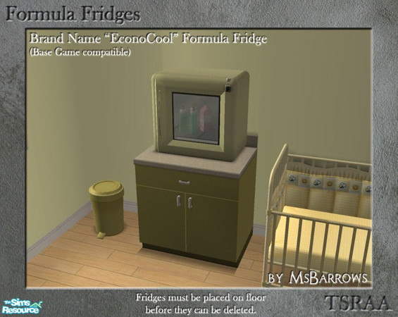 The Sims Resource - Formula Fridges - Brand Name EconoCool