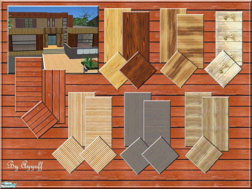 The Sims Resource - Wood Wall/Floor Set