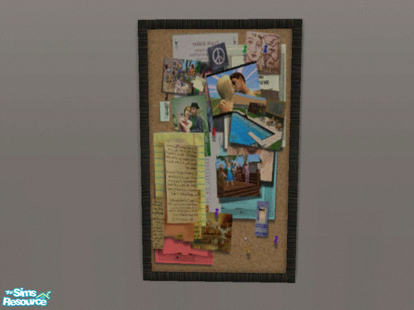 The Sims Resource - Stick\'em up bulletin board recolor