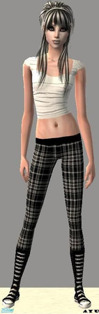 The Sims Resource | Skinny With T-Shirt White