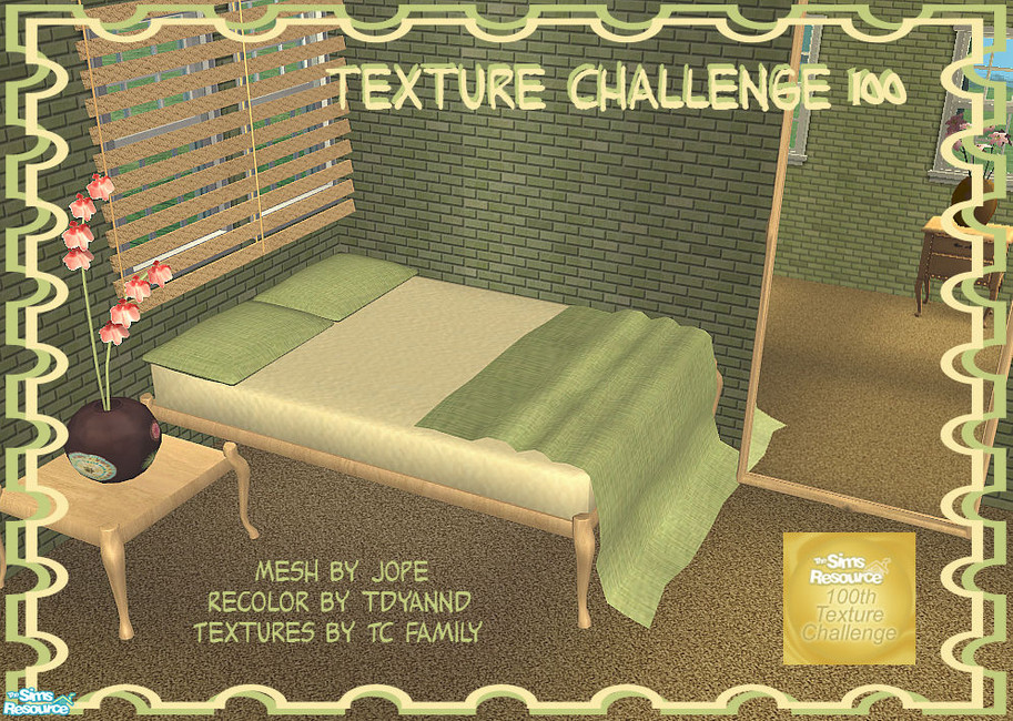 The Sims Resource - Texture Challenge 100 - Bedroom3 Recolor