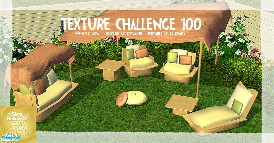 The Sims Resource - Texture Challenge 100 - Romantic Garden Recolor