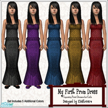 The Sims Resource - My First Prom Dress Collection #4